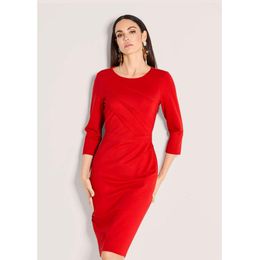 Madeleine Mode MADELEINE Schmales Jersey-Kleid mit Rundhals in rot | Gr.: 44