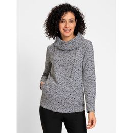 WITT WEIDEN Sweatshirt in grau-graphit-bedruckt | Gr.: 48