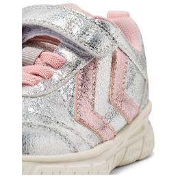 Hummel Kinder Sneaker "Crosslite Glitter Infant" in Silber | Gr.: 24