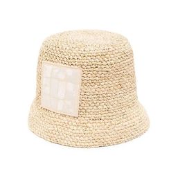 Jacquemus Caps & M&uuml;tzen - Ficiu Bucket Hat - Beige - Raphia - Gr. 60 - in Beige - f&uuml;r Damen