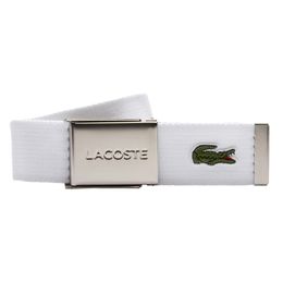 Lacoste G&uuml;rtel - Lacoste Lacoste Herren G&uuml;rtel aus Stoff - sch&ouml;nes - Gr. 110 CM - in Wei&szlig; - f&uuml;r Damen