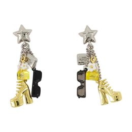 Marc Jacobs Ohrringe - Mini Icon Charm Earrings - Metal - Gold - Gr. unisize - in Gold - f&uuml;r Damen