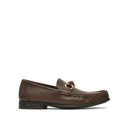 Salvatore Ferragamo Loafer - Brown Leather Loafers With Decorative Buckle - Gr. 5 - in Braun - f&uuml;r Damen