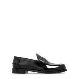 Salvatore Ferragamo Loafer - Polished Black Calf Leather Ferragamo Loafers - Gr. 9_5 - in Schwarz - f&uuml;r Damen