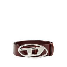 Diesel G&uuml;rtel - Brown Calf Leather Belt - Gr. 95 - in Grau - f&uuml;r Damen