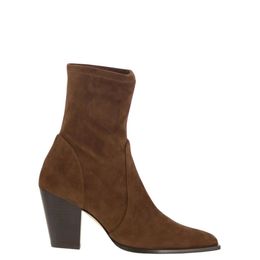 Stuart Weitzman Stiefel - Jolene - Suede Ankle Boots - Gr. 39,5 (EU) - in Grau - f&uuml;r Damen