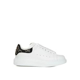 Alexander McQueen Low-Top Sneaker - Oversized Leather Sneakers - Gr. 44 (EU) - in Wei&szlig; - f&uuml;r Damen