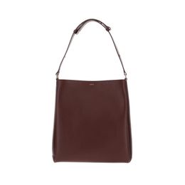 Plan C Shopper & Totes - Bordeaux Leather Shopper Bag With Adjustable Handl - Gr. unisize - in Braun - f&uuml;r Damen