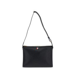 Thom Browne Hobo Bags - Black Grain Leather Shoulder Bag - Gr. unisize - in Schwarz - f&uuml;r Damen