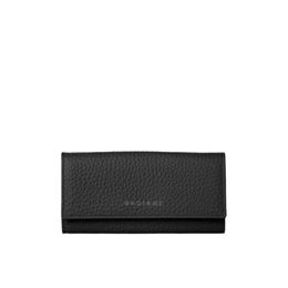 ORCIANI Portemonnaie - Pebbled Leather Wallet With Rfid Protection - Gr. unisize - in Schwarz - f&uuml;r Damen