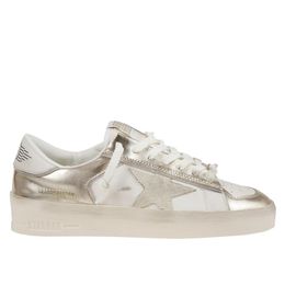 Golden Goose Deluxe Brand Golden Goose Low-Top Sneaker - White Leather Sneakers With Platinum Heel - Gr. 37 (EU) - in Gold - f&uuml;r Damen