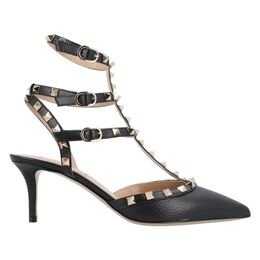 Valentino Garavani Hohe Schuhe - Pumps "Rockstud" Black - Gr. 38,5 (EU) - in Schwarz - f&uuml;r Damen