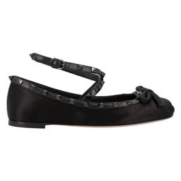 Valentino Rockstud Ballerinas Black - Gr. 37,5 (EU) - in Schwarz