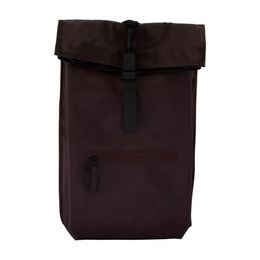 RAINS Rucks&auml;cke - Rolltop Rucksack W3 Backpack - Synthetic - Burgund - Gr. unisize - in Rot - f&uuml;r Damen