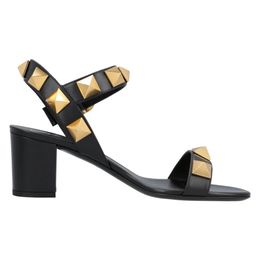 Valentino Garavani Sandalen - Roman Stud Calfskin Sandal - Gr. 36 (EU) - in Schwarz - f&uuml;r Damen