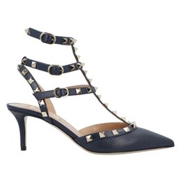 Valentino Garavani Hohe Schuhe - Rockstud Leather Pumps - Gr. 36,5 (EU) - in Schwarz - f&uuml;r Damen