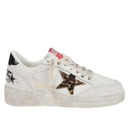 Golden Goose Deluxe Brand Golden Goose Low-Top Sneaker - White Vintage Leather Sneakers With Leopard Star - Gr. 39 (EU) - in Wei&szlig; - f&uuml;r Damen