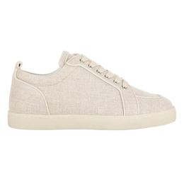 Christian Louboutin Low-Top Sneaker - Rantulow Orlato Beige Canvas Sneakers With Iconic - Gr. 43,5 (EU) - in Beige - f&uuml;r Damen