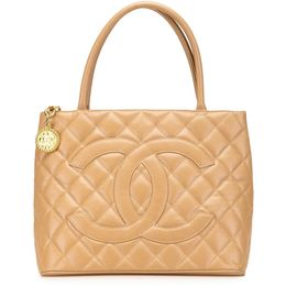 Chanel Shopper - Caviar Medallion Tote - Gr. unisize - in Braun - f&uuml;r Damen