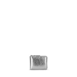 Comme des Gar&ccedil;ons Comme des Garcons Portemonnaies - Zip-Around Silver Wallet In Smooth Metallic Leathe - Gr. unisize - in Grau - f&uuml;r Damen
