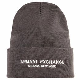 Armani Exchange Caps & M&uuml;tzen - Cappello Beanie - Gr. ONE SIZE - in Grau - f&uuml;r Damen
