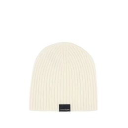 Courr&egrave;ges Courr&egrave;ges Caps & M&uuml;tzen - Ac Ribbed Beanie - Wool - Neutral - Gr. ONE SIZE - in Wei&szlig; - f&uuml;r Damen