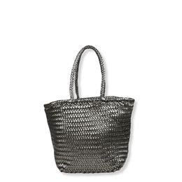 DRAGON DIFFUSION Shopper & Totes - Structured Handbag With Smooth Surface And Top Han - Gr. unisize - in Silber - f&uuml;r Damen