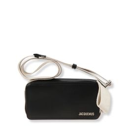 Jacquemus Hobo Bags - Rectangular Canvas Trim Shoulder Bag - Gr. unisize - in Schwarz - f&uuml;r Damen