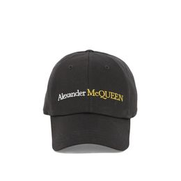 Alexander McQueen Caps & M&uuml;tzen - Black Cotton Baseball Cap - Gr. M - in Schwarz - f&uuml;r Damen