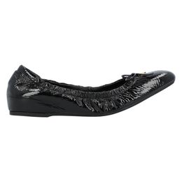 Valentino Vlogo Signature Ruched Slip-On Ballerina - Gr. 36 (EU) - in Schwarz