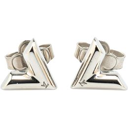 Louis Vuitton Ring - Silver Plated Essential V Stud Earrings - Gr. unisize - in Silber - f&uuml;r Damen