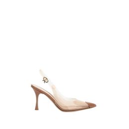 Gianvito Rossi Hohe Schuhe - Diana 85 In Pvc Pumps Slingback - Gr. 37,5 (EU) - in Beige - f&uuml;r Damen