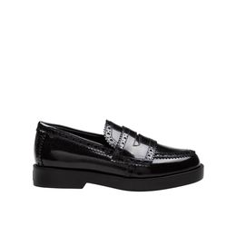 Attilio Giusti Leombruni Leather Loafer In Black - Gr. 37,5 (EU) - in Schwarz