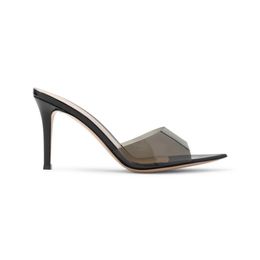 Gianvito Rossi Slipper & Pantoletten - Elle 85 Pointed Toe Mules - Gr. 37 (EU) - in Schwarz - f&uuml;r Damen