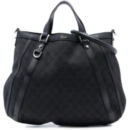 Gucci Hobo Bags - GG Denim Abbey D Ring Convertible Tote - Gr. unisize - in Schwarz - f&uuml;r Damen