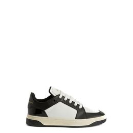Giuseppe Zanotti Low-Top Sneaker - Leather Sneakers With Patent Accents - Gr. 43 (EU) - in Schwarz - f&uuml;r Damen