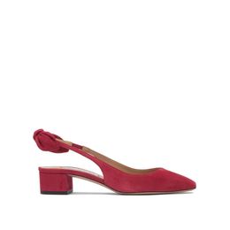 Aquazzura Hohe Schuhe - Red Suede Heeled Pumps - Gr. 40 (EU) - in Rot - f&uuml;r Damen