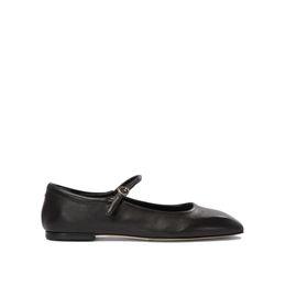 aeyde Pointed Toe Ballerinas With Slim Instep Strap - Gr. 36 (EU) - in Schwarz