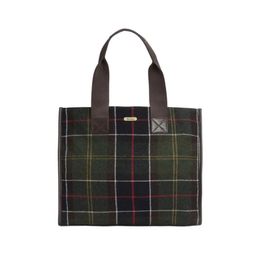 Barbour Shopper & Totes - Rectangular Tartan Tote Bag With Dark Brown Trim - Gr. unisize - in Schwarz - f&uuml;r Damen