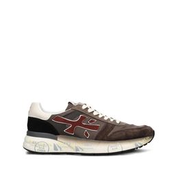 Premiata Low-Top Sneaker - Brown And Red Leather Sneakers - Gr. 41 (EU) - in Grau - f&uuml;r Damen