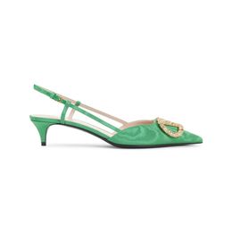 Valentino Garavani Sandalen - Ornate Green Slingback Pumps - Gr. 36 (EU) - in Gr&uuml;n - f&uuml;r Damen
