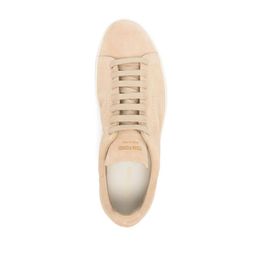 Tom Ford Low-Top Sneaker - Beige Suede Sneakers With Perforated Logo Detail - Gr. 10_5 - in Beige - f&uuml;r Damen