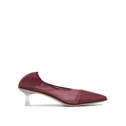 STUDIO AMELIA Hohe Schuhe - Breathable Mesh And Leather Pumps - Gr. 38 (EU) - in Rot - f&uuml;r Damen
