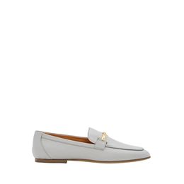 Tod's Pointed Toe Leather Loafer - Gr. 39 (EU) - in Grau