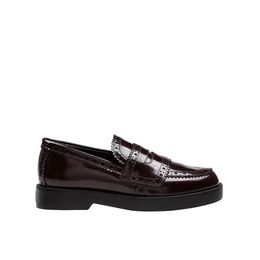 Attilio Giusti Leombruni Leather Loafer In Mocha Color - Gr. 37 (EU) - in Schwarz