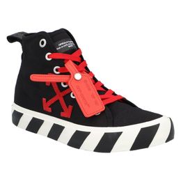 Off-White Low-Top Sneaker - Vulcanized Hi Black Red Canvas Sneakers - Gr. 42 (EU) - in Schwarz - f&uuml;r Damen