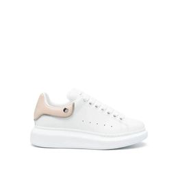 Alexander McQueen Low-Top Sneaker - Oversized Leather Sneakers - Gr. 35 (EU) - in Wei&szlig; - f&uuml;r Damen