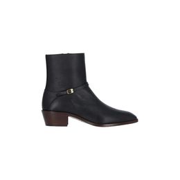 Valentino Garavani Stiefel - Pat' Leather Ankle Boots &ndash; Black - Gr. 43 (EU) - in Schwarz - f&uuml;r Damen