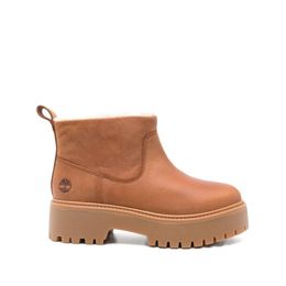 Timberland Stiefel - Brown Leather Ankle Boots - Gr. 6_5 - in Braun - f&uuml;r Damen
