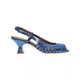 Gielle Sandalen - Bluette Laminated Leather Strap Sandal - Gr. 37,5 (EU) - in Blau - f&uuml;r Damen